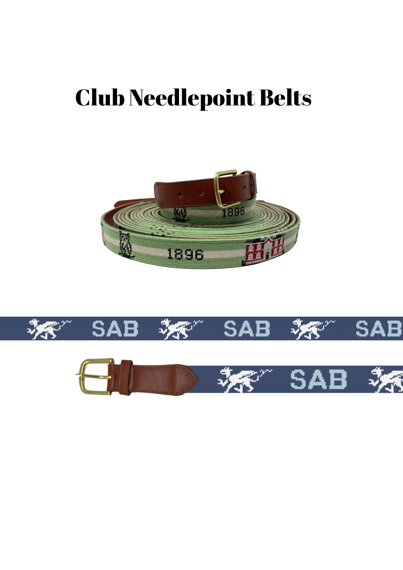Club Needlepoint Belts-Exclusive – Baldwin Belts Inc.