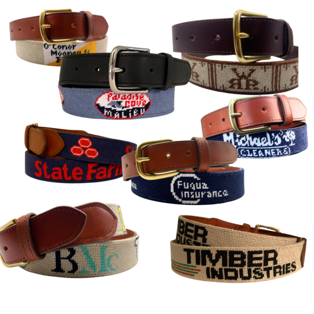 Needlepoint belts / groomsmen gifts – Baldwin Belts Inc.